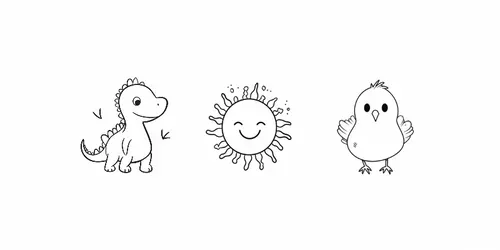 Coloring Pages For Kids Easy To Draw Midjourney Prompt | PromptBase