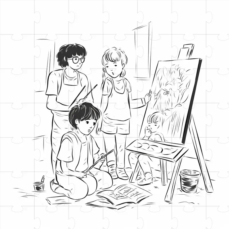 Active Kids Coloring Pages Midjourney Prompt | PromptBase