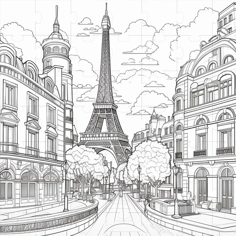 Travel Themed Coloring Pages For Adults Midjourney Prompt | PromptBase