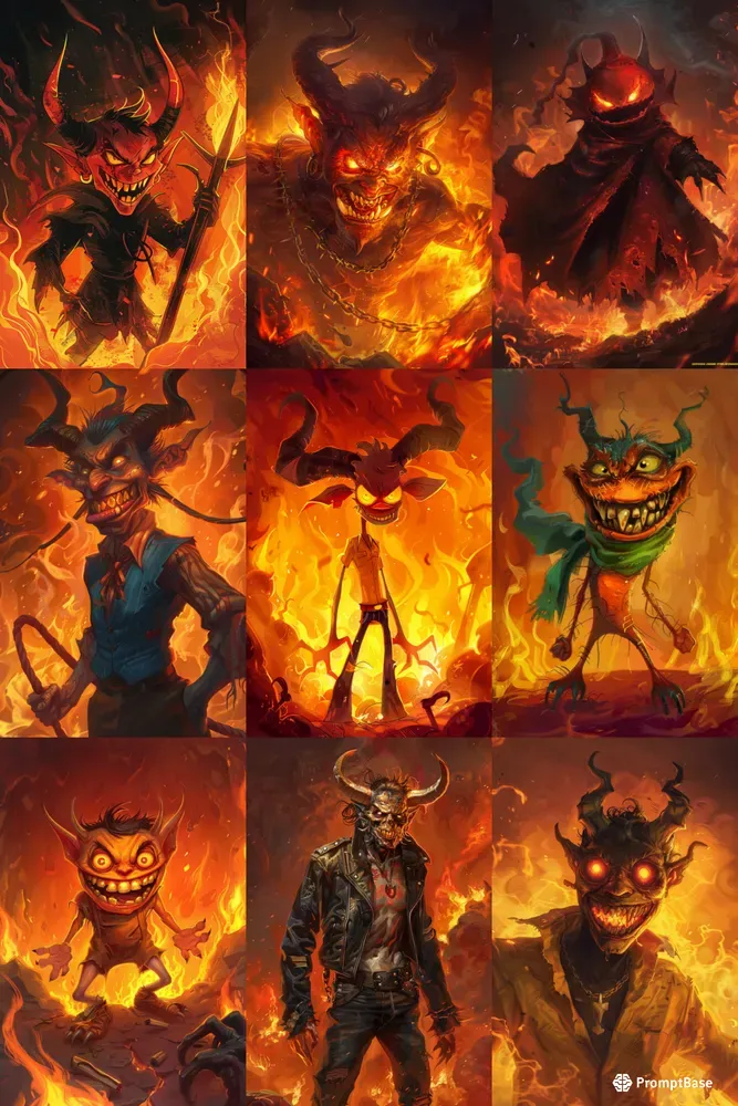 Your Own Quirky Demon Characters Midjourney Prompt | PromptBase