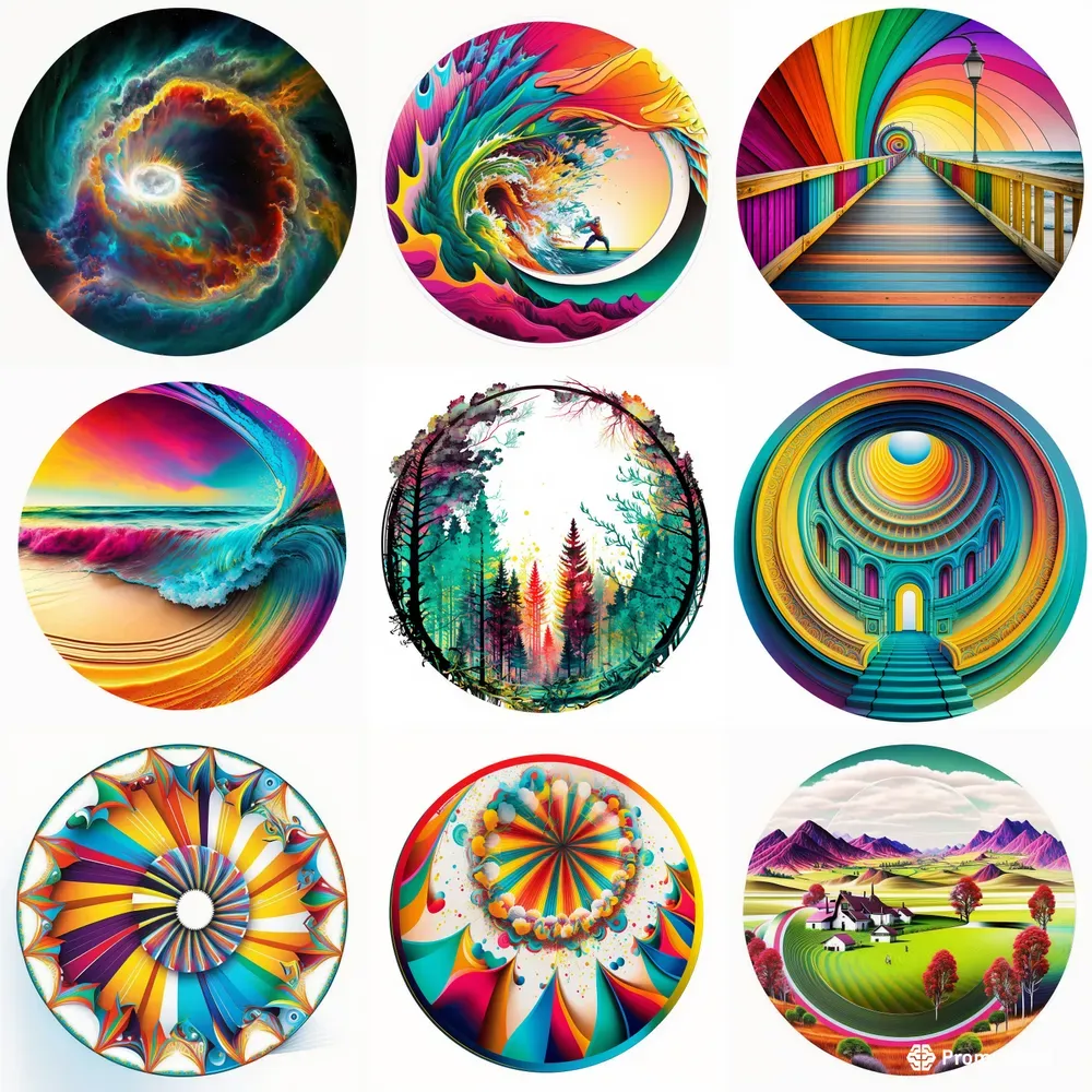 Psychedelic Logos Midjourney Prompt | PromptBase