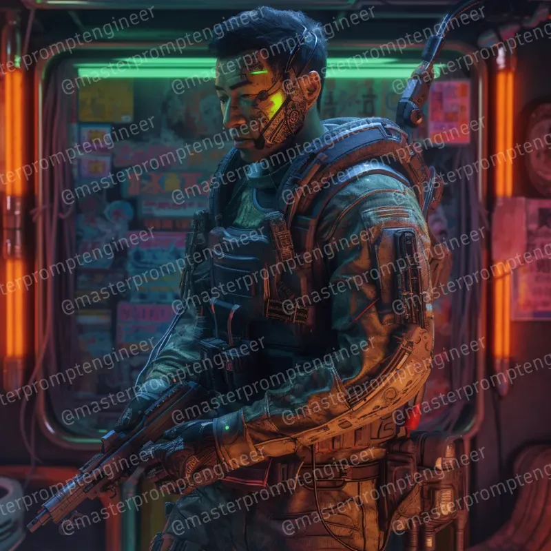 Cyberpunk Cod Characters Midjourney Prompt | PromptBase