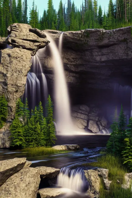 Waterfall Landscapes Stable Diffusion Prompt | PromptBase