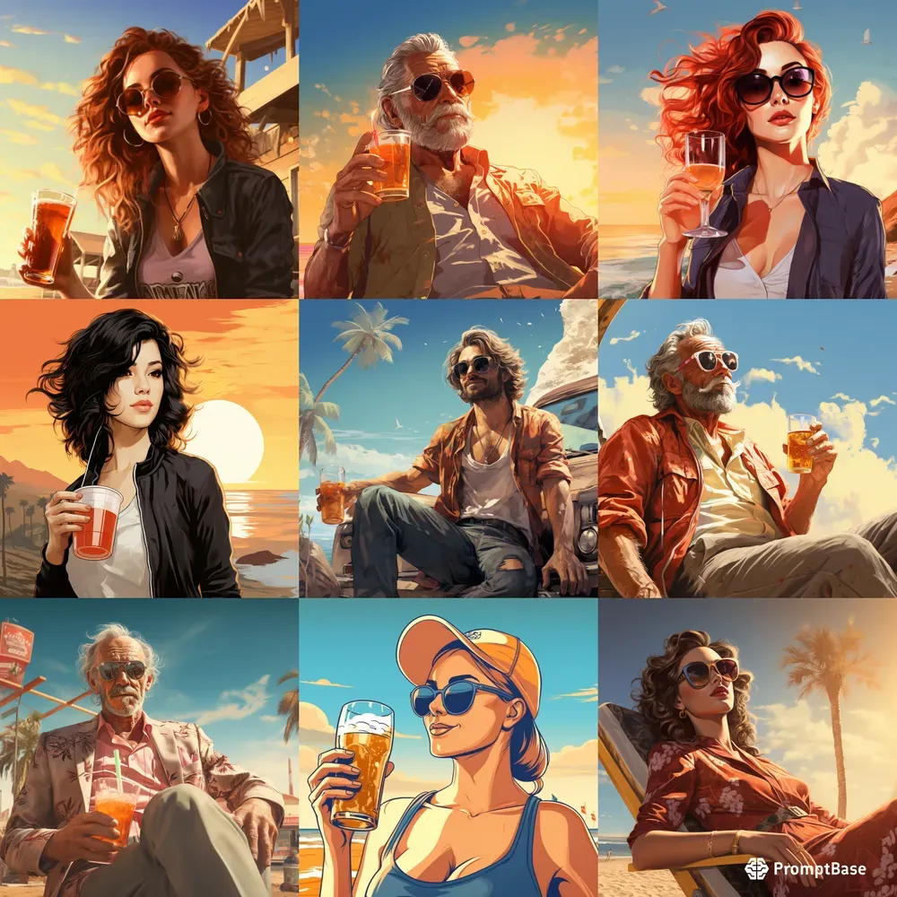 Grand Theft Auto Vibes Midjourney Prompt | PromptBase