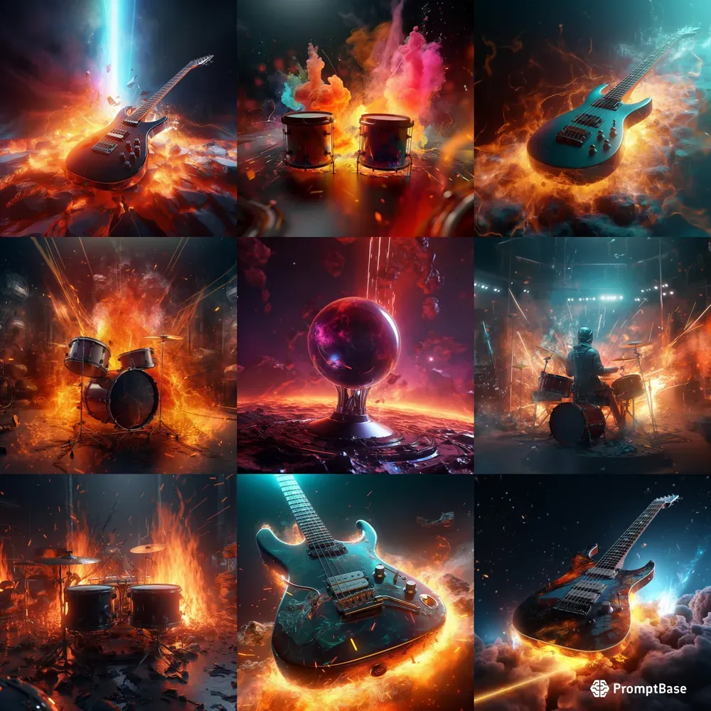 Cover Art Future Art Exploding Fantasies Midjourney Prompt | PromptBase