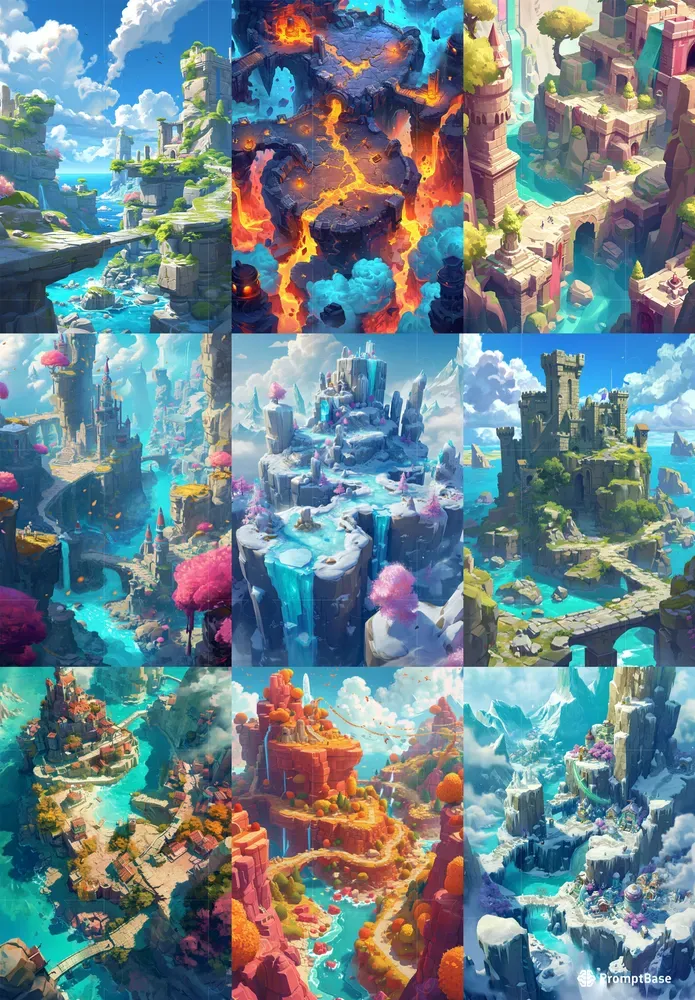 Clash Royale Map Landscapes Midjourney Prompt | PromptBase