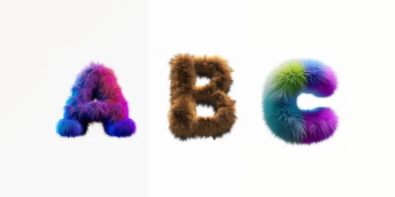 Fuzzy Letters And Numbers DALL·E Prompt | PromptBase