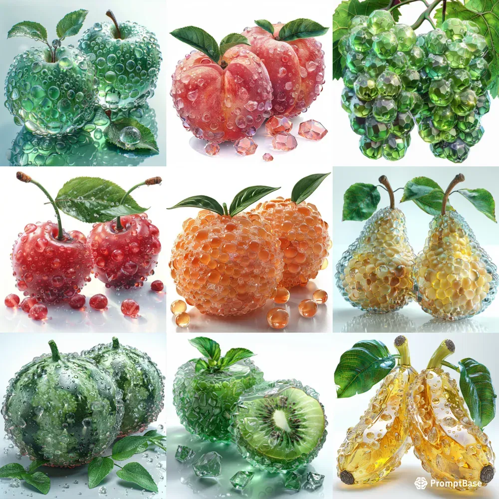 Crystal Fruits Midjourney Prompt | PromptBase