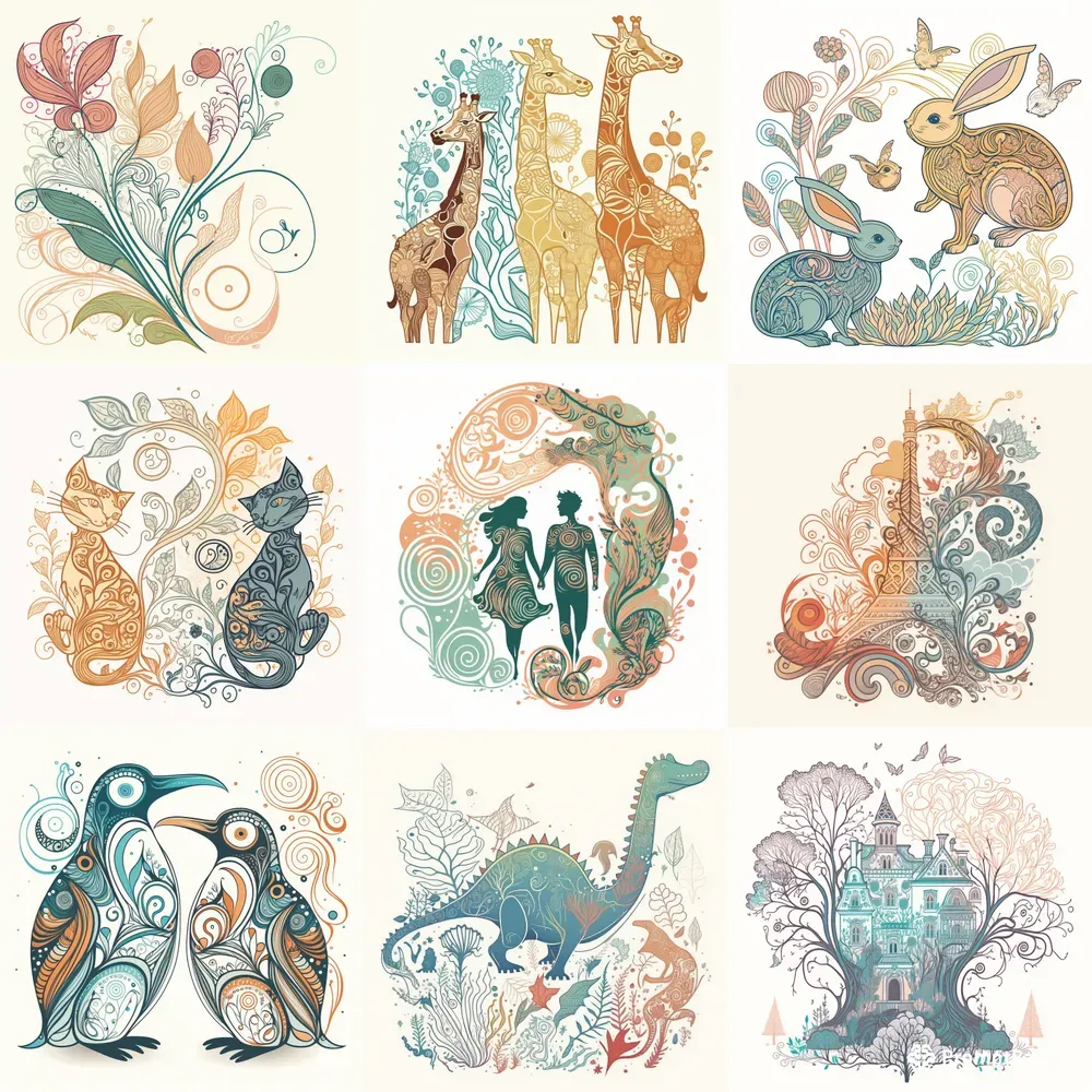 Whimsical Pattern Drawings Midjourney Prompt | PromptBase