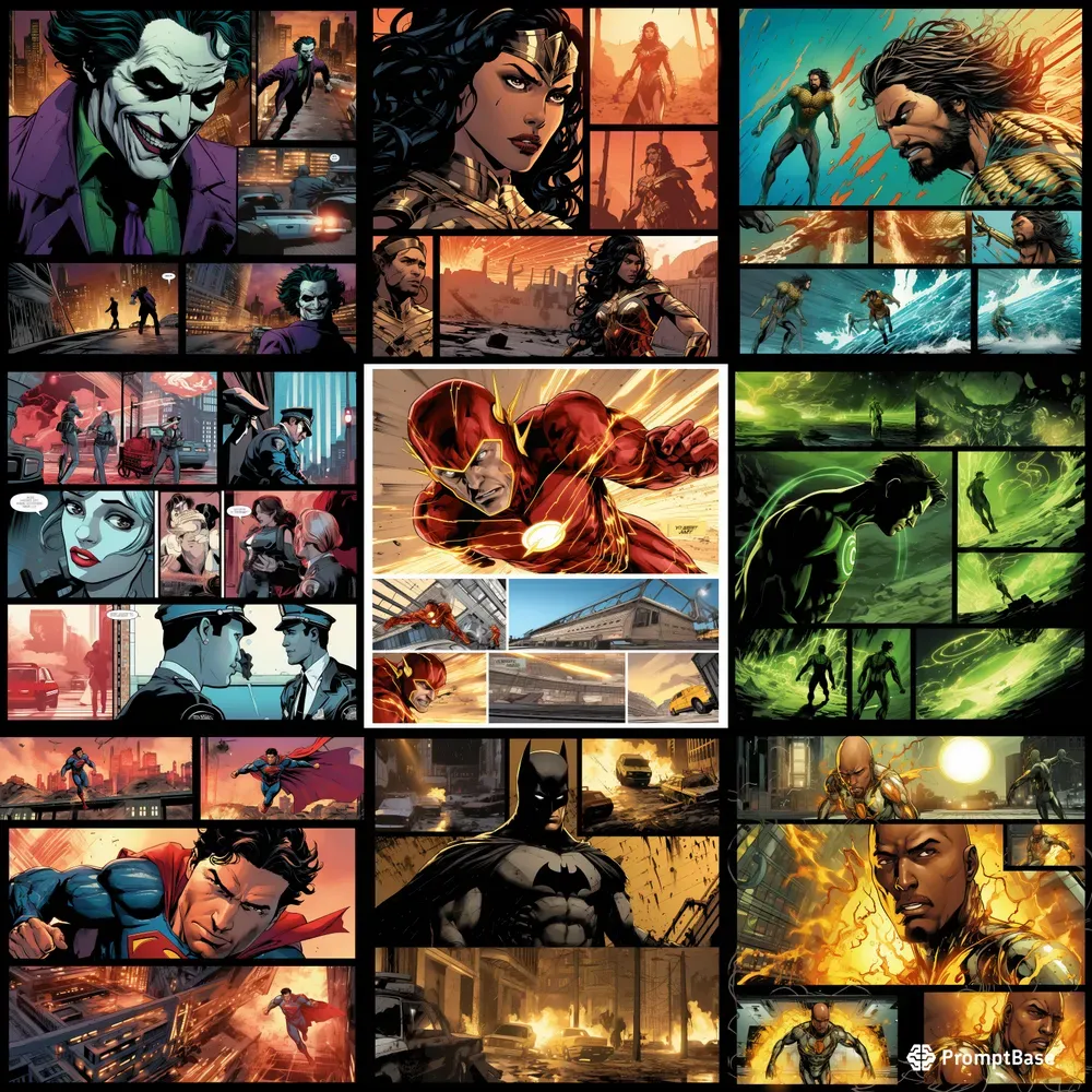 American Modern Comic Pages Midjourney Prompt | PromptBase