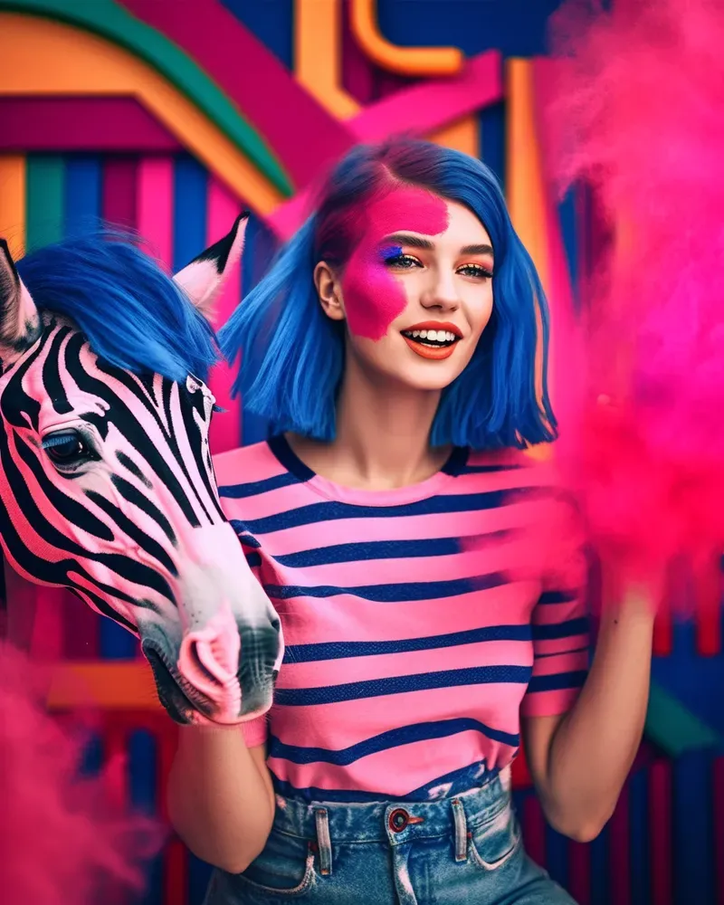 Super Colorful Photoshoots Pop Art Midjourney Prompt | PromptBase