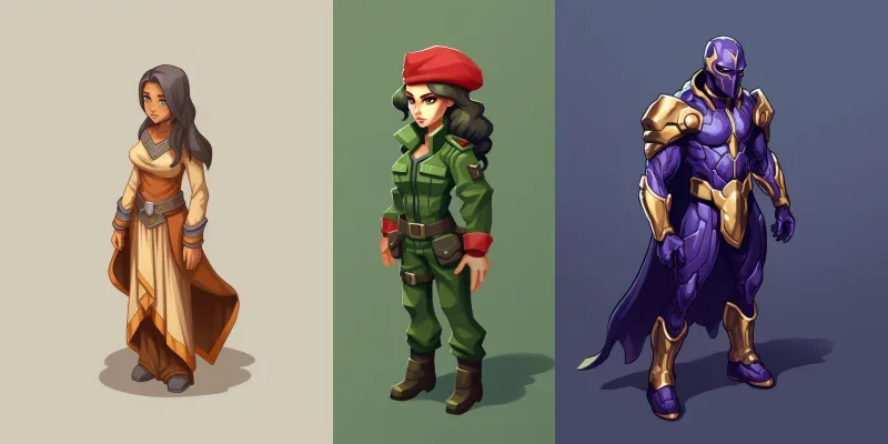 HD Stylized Isometric Character Designs Midjourney Prompt | PromptBase
