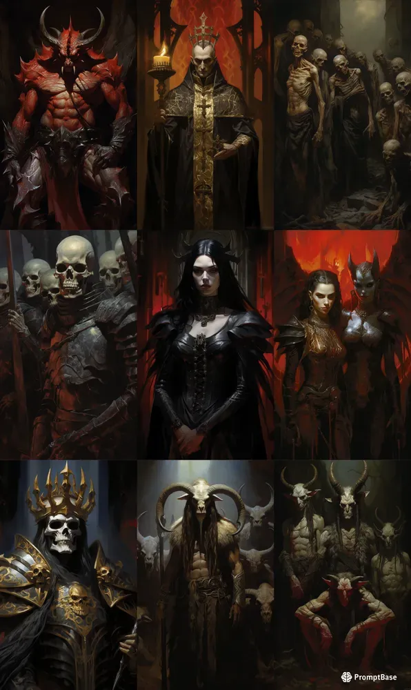 Diablo RPG Series Villains And Monsters Midjourney Prompt | PromptBase