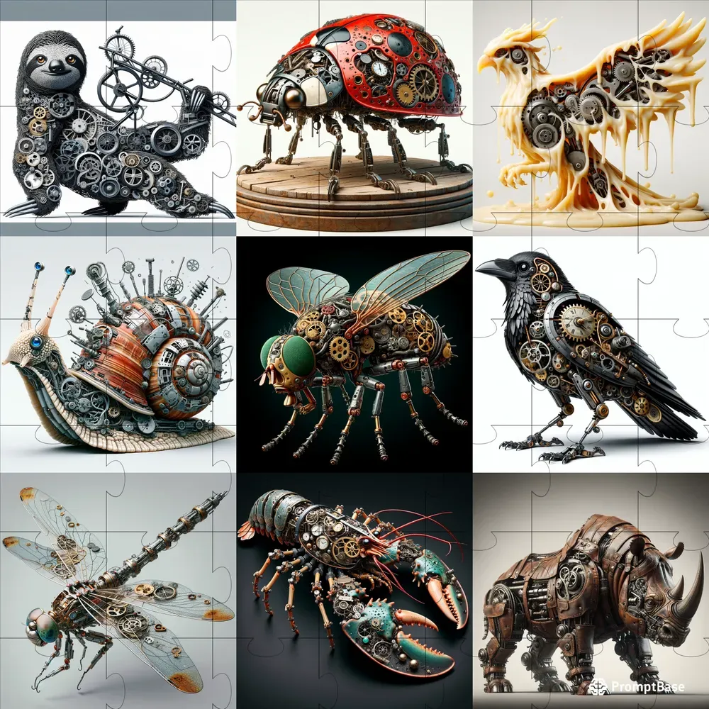 3D Clockwork Animals Insects DALL·E Prompt | PromptBase