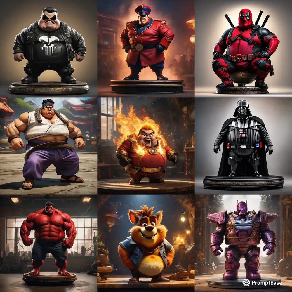 Fat Midget Characters Stable Diffusion Prompt | PromptBase