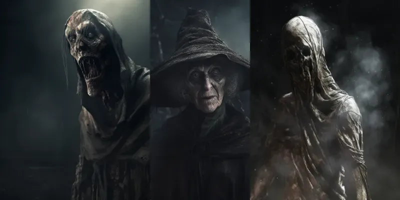 Creepy Horror Characters Midjourney Prompt | PromptBase