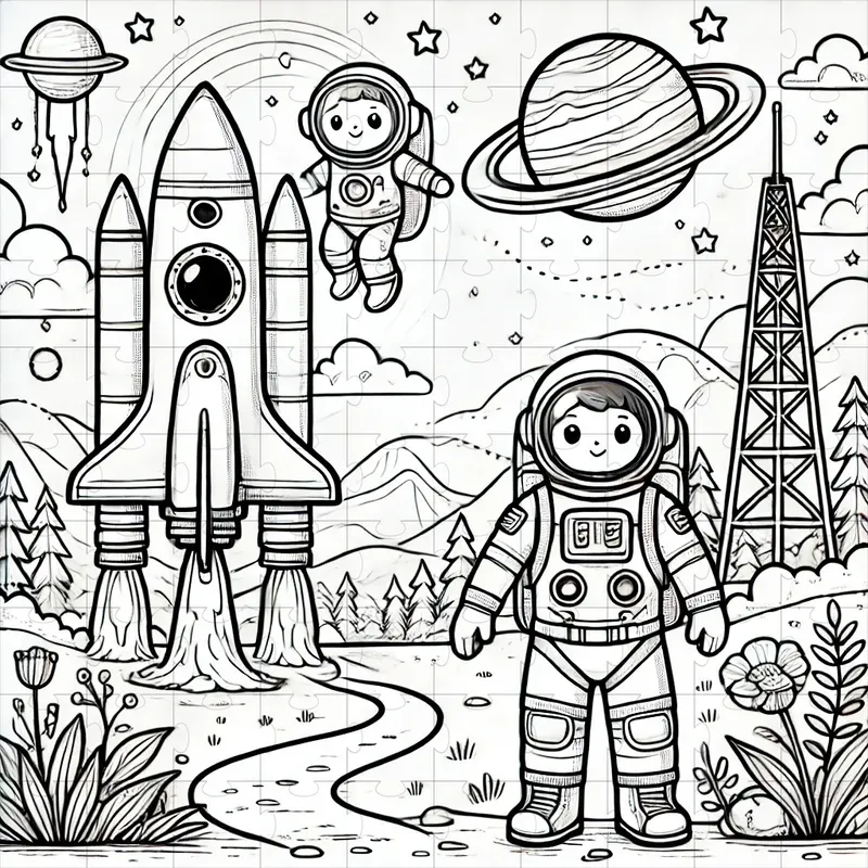 Themed Coloring Pages DALL·E Prompt | PromptBase