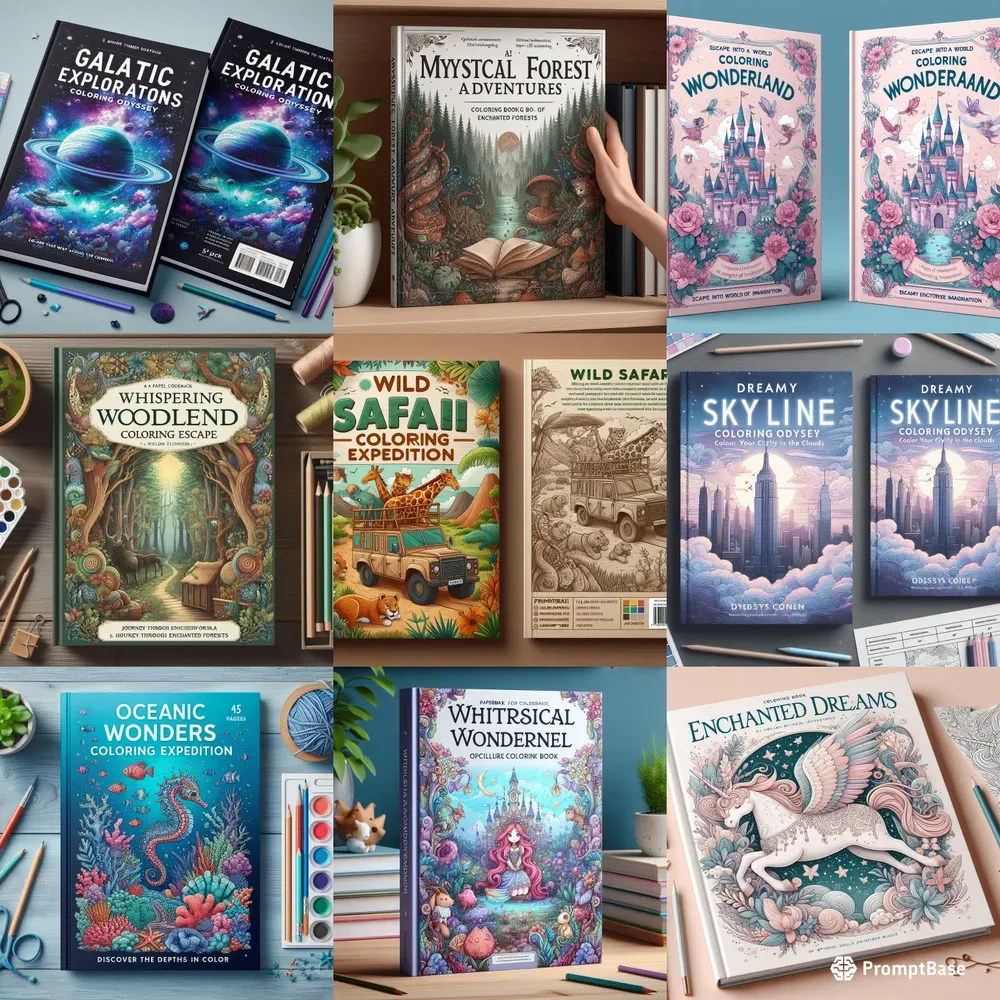 Coloring Book Covers DALL·E Prompt | PromptBase