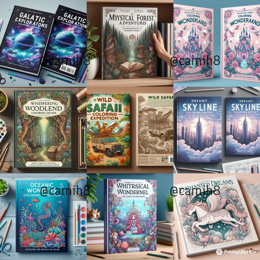 Coloring Book Covers DALL·E Prompt | PromptBase