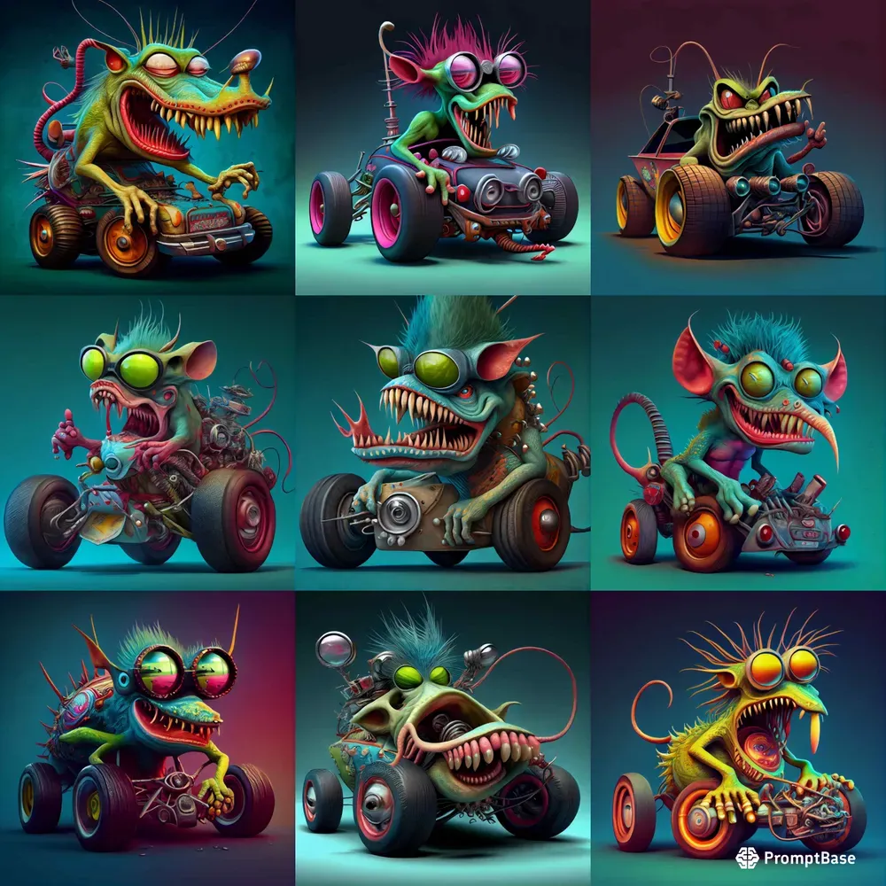 Monster Racers Midjourney Prompt | PromptBase