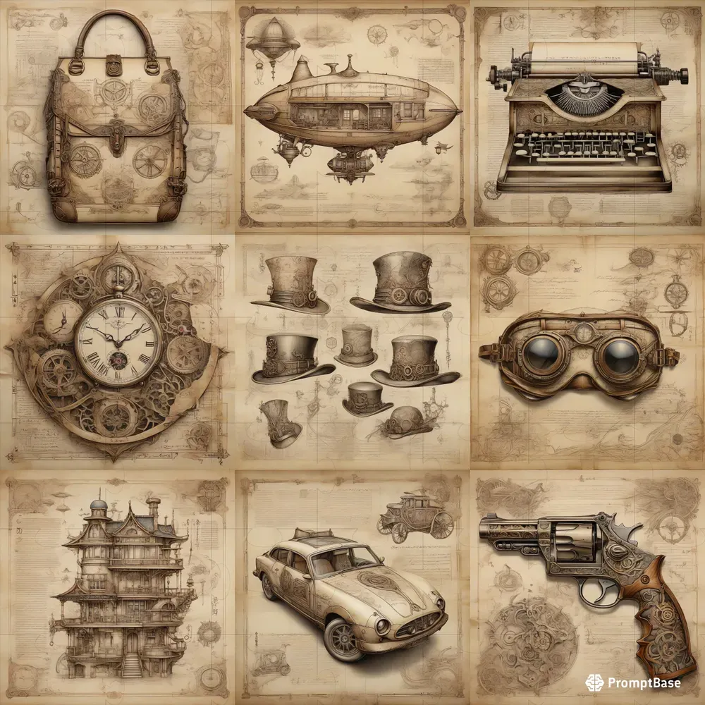 Steampunk Weathered Parchments Leonardo Ai Prompt | PromptBase