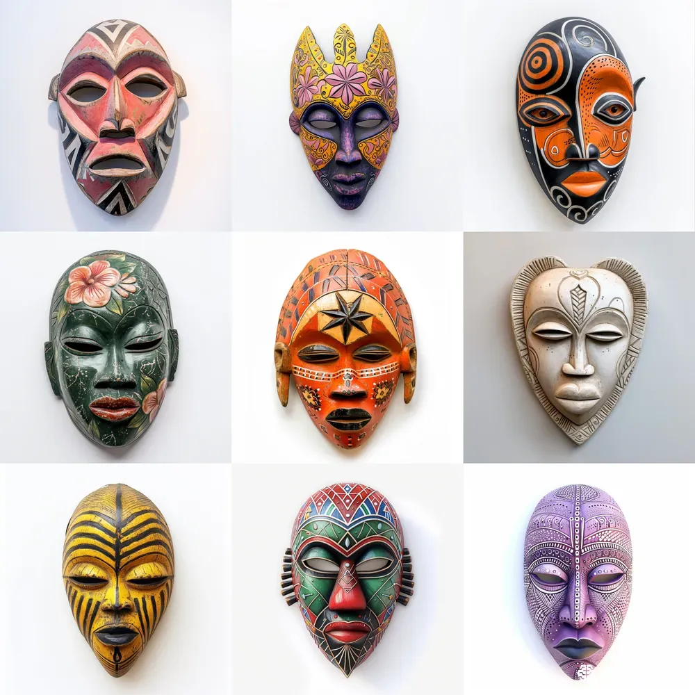 Custom Yoruba Masks Midjourney Prompt | PromptBase