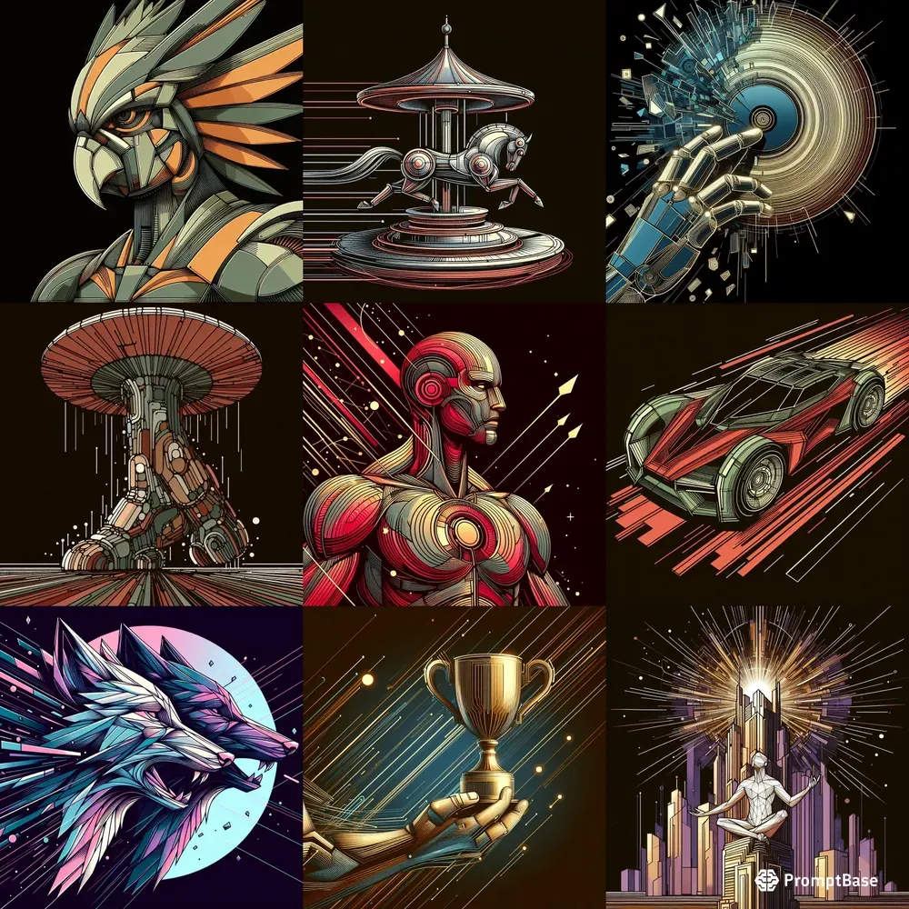 Synthwave Neolinearts DALL·E Prompt | PromptBase