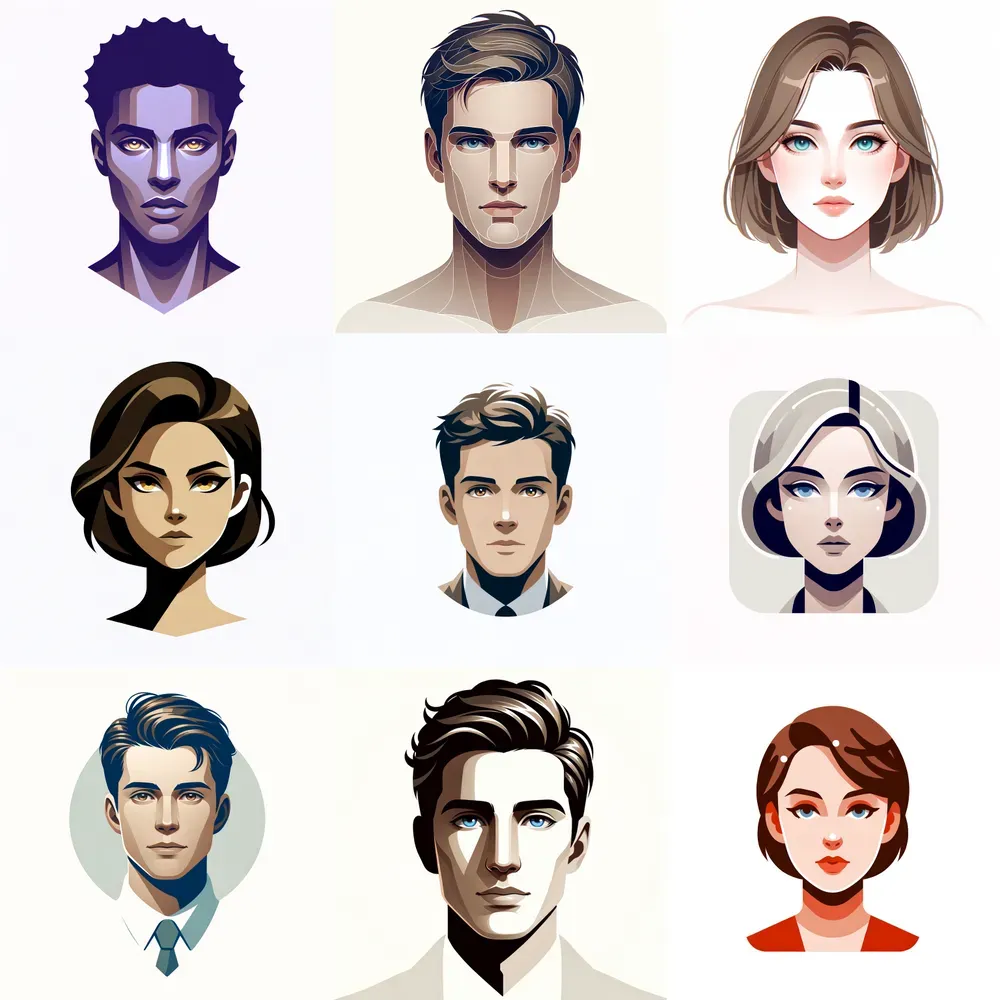 Social Media Basic Avatars DALL·E Prompt | PromptBase