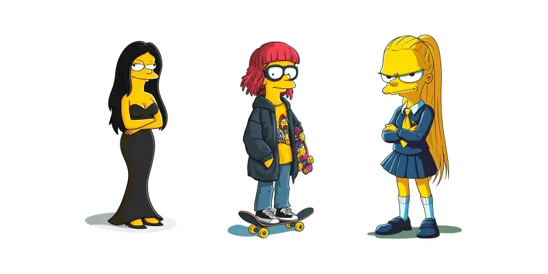 Customizable Simpsons-style Characters Midjourney Prompt | PromptBase