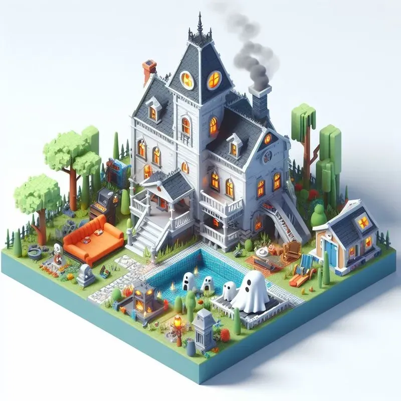 Isometric 3D Game Environments DALL·E Prompt | PromptBase