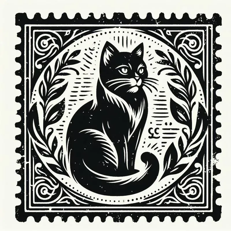 Vintage Antique Black And White Stamps DALL·E Prompt | PromptBase