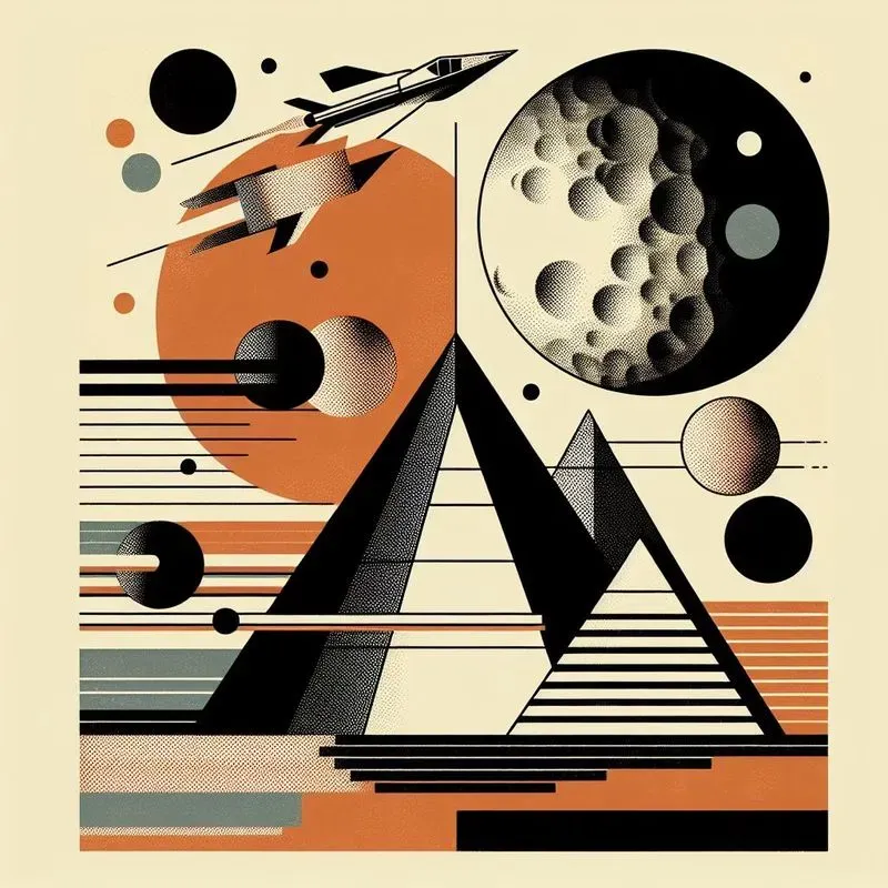 Abstract Vintage Risograph Collage Art DALL·E Prompt | PromptBase