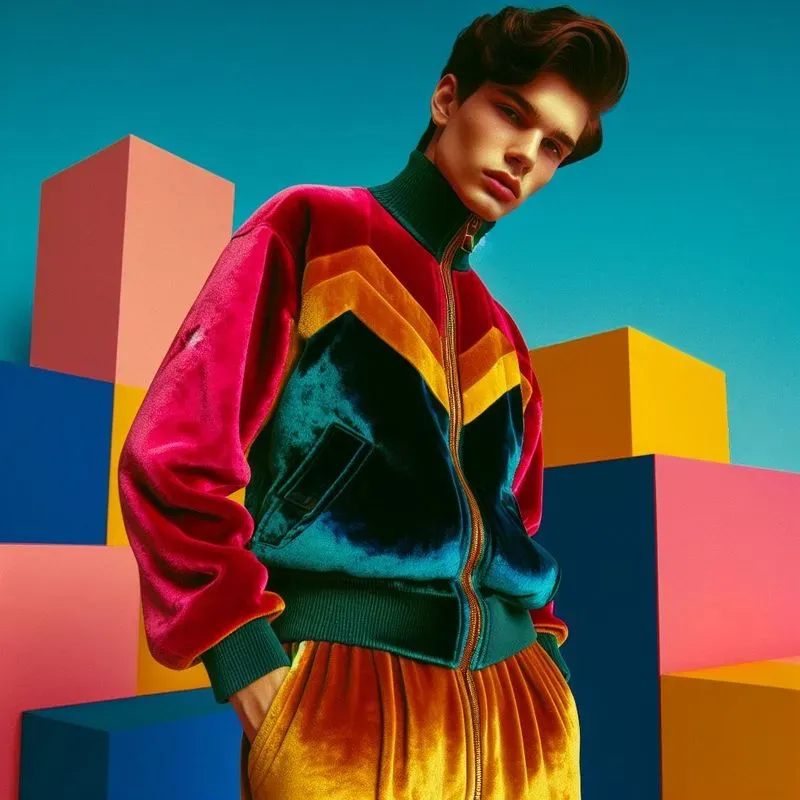 80s Fashion Editorial Kitsch Photographs DALL·E Prompt | PromptBase