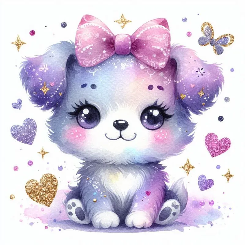 Cute Magical Pastel Watercolor Paintings DALL·E Prompt | PromptBase