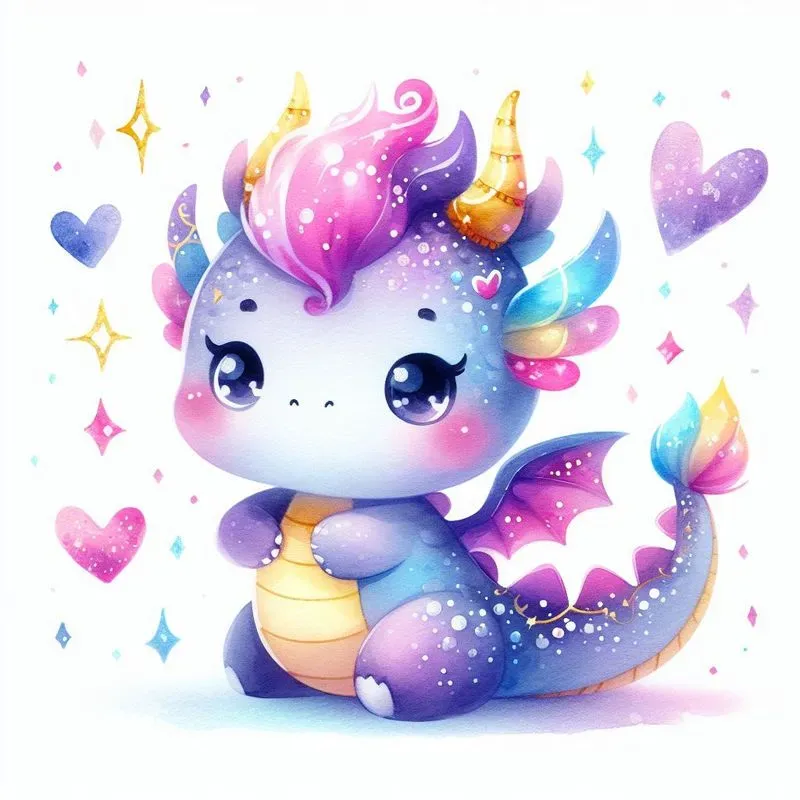 Cute Magical Pastel Watercolor Paintings DALL·E Prompt | PromptBase