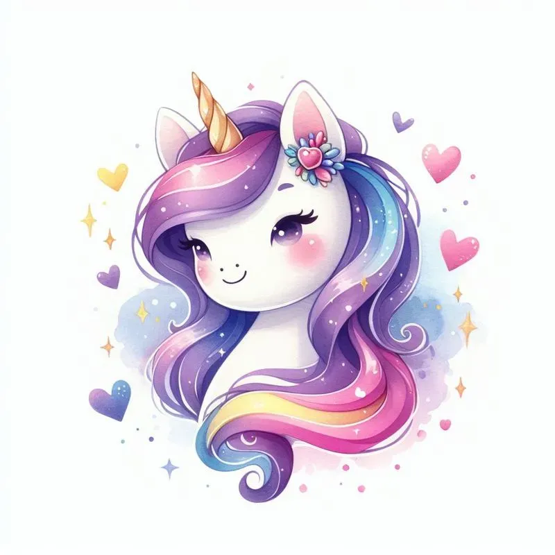 Cute Magical Pastel Watercolor Paintings DALL·E Prompt | PromptBase