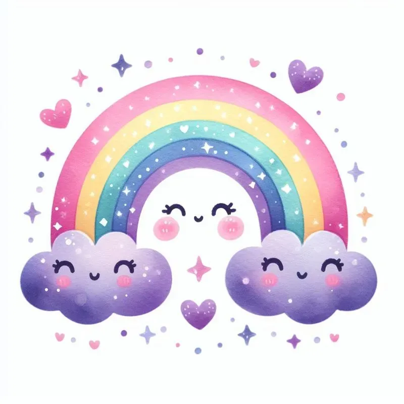 Cute Magical Pastel Watercolor Paintings DALL·E Prompt | PromptBase