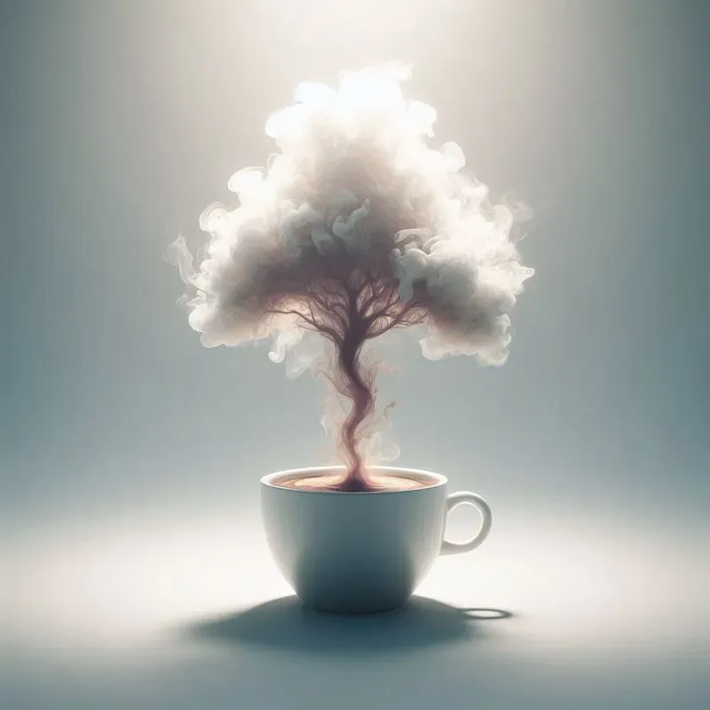 Surreal Coffee Steam Wonders DALL·E Prompt | PromptBase