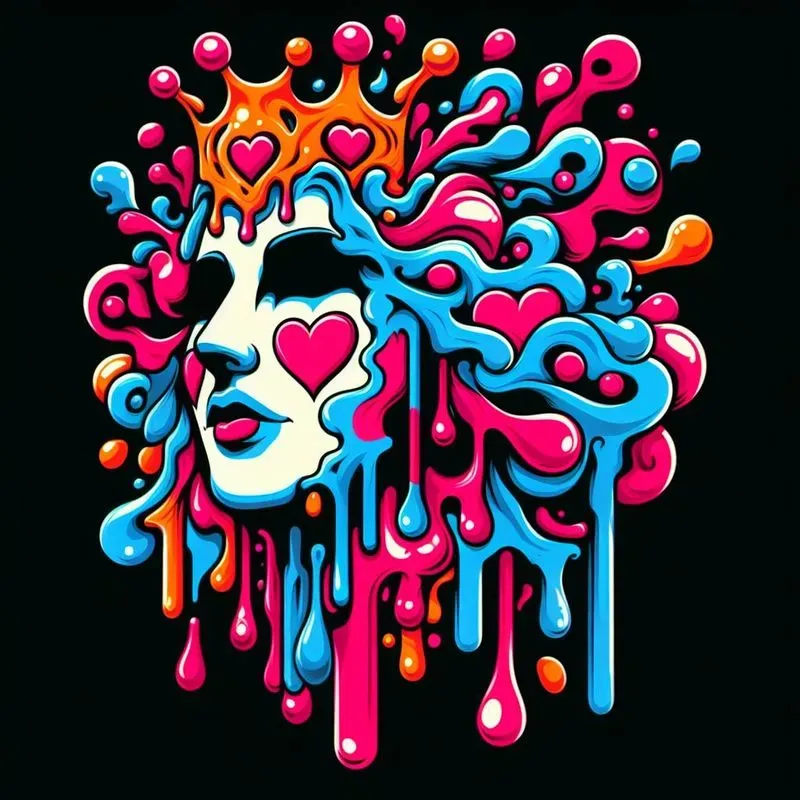 Psychedelic Melting Ink Tshirt Designs DALL·E Prompt | PromptBase