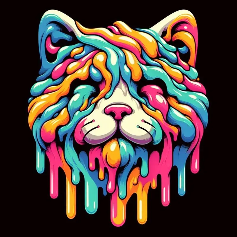 Psychedelic Melting Ink Tshirt Designs DALL·E Prompt | PromptBase