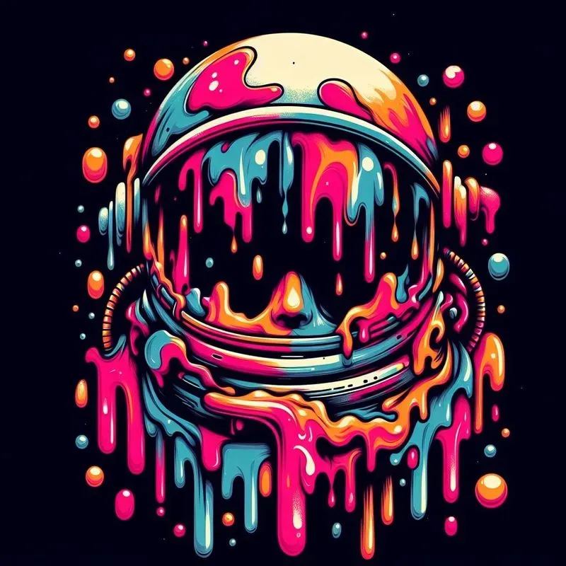 Psychedelic Melting Ink Tshirt Designs DALL·E Prompt | PromptBase