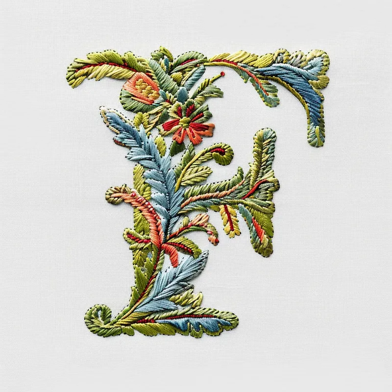 Cottagecore Embroidery Alphabet Letters Midjourney Prompt | PromptBase