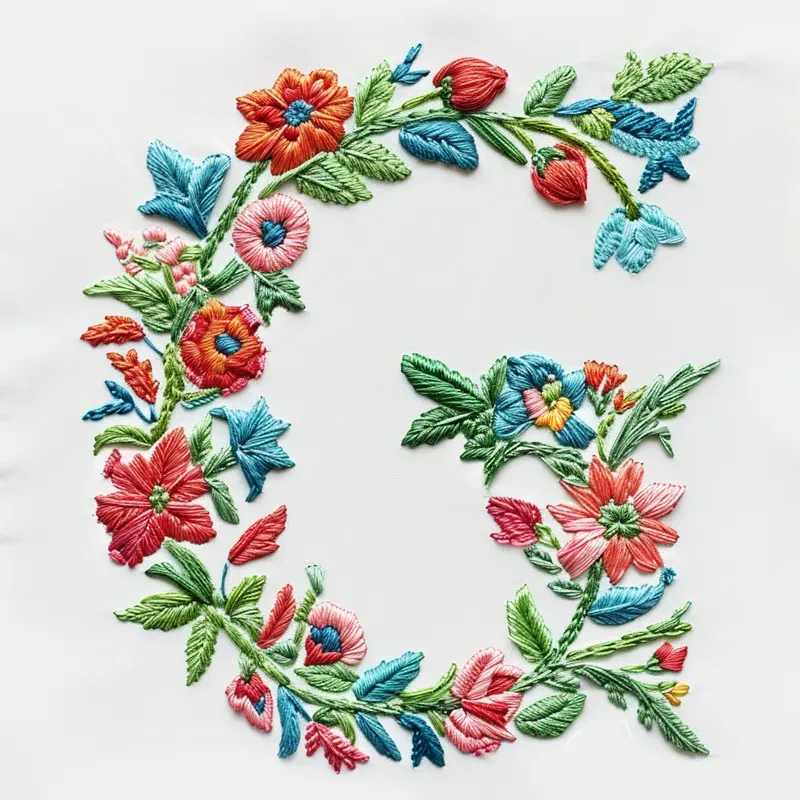 Cottagecore Embroidery Alphabet Letters Midjourney Prompt | PromptBase