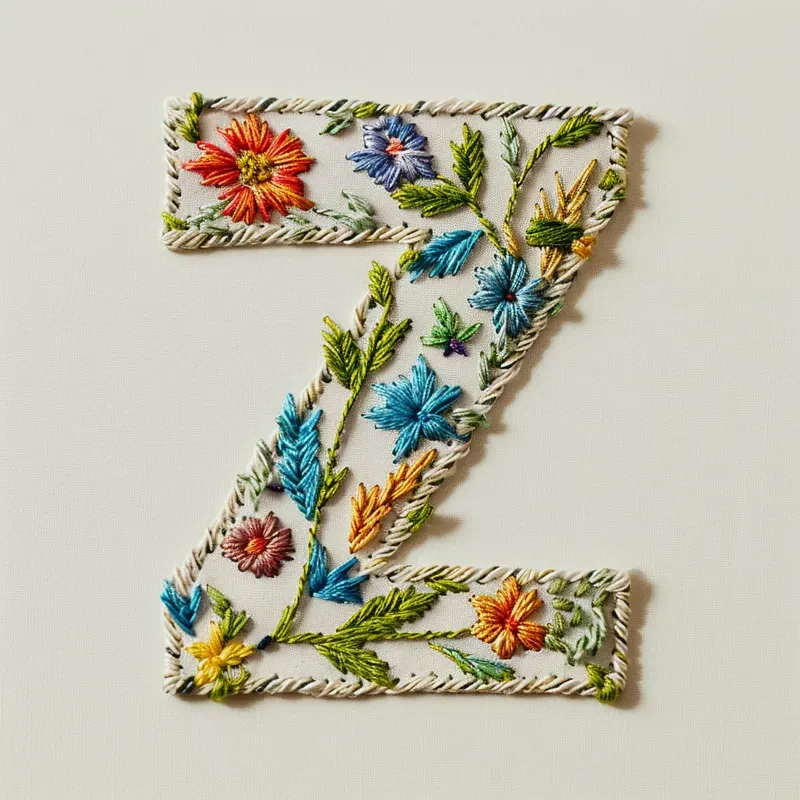 Cottagecore Embroidery Alphabet Letters Midjourney Prompt | PromptBase