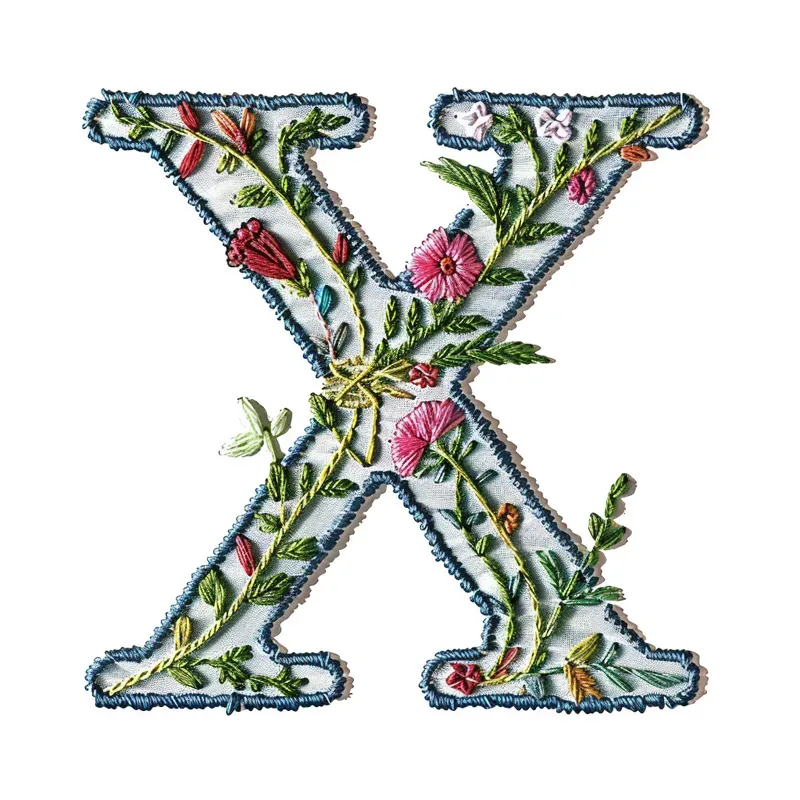 Cottagecore Embroidery Alphabet Letters Midjourney Prompt | PromptBase