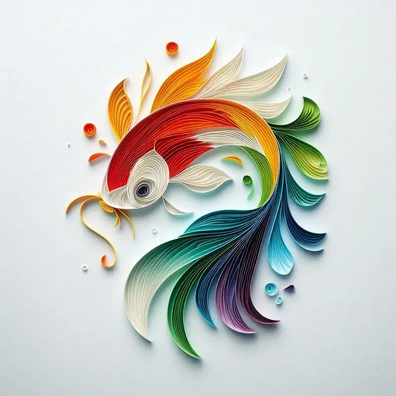 Vibrant Paper Quilling Animals DALL·E Prompt | PromptBase