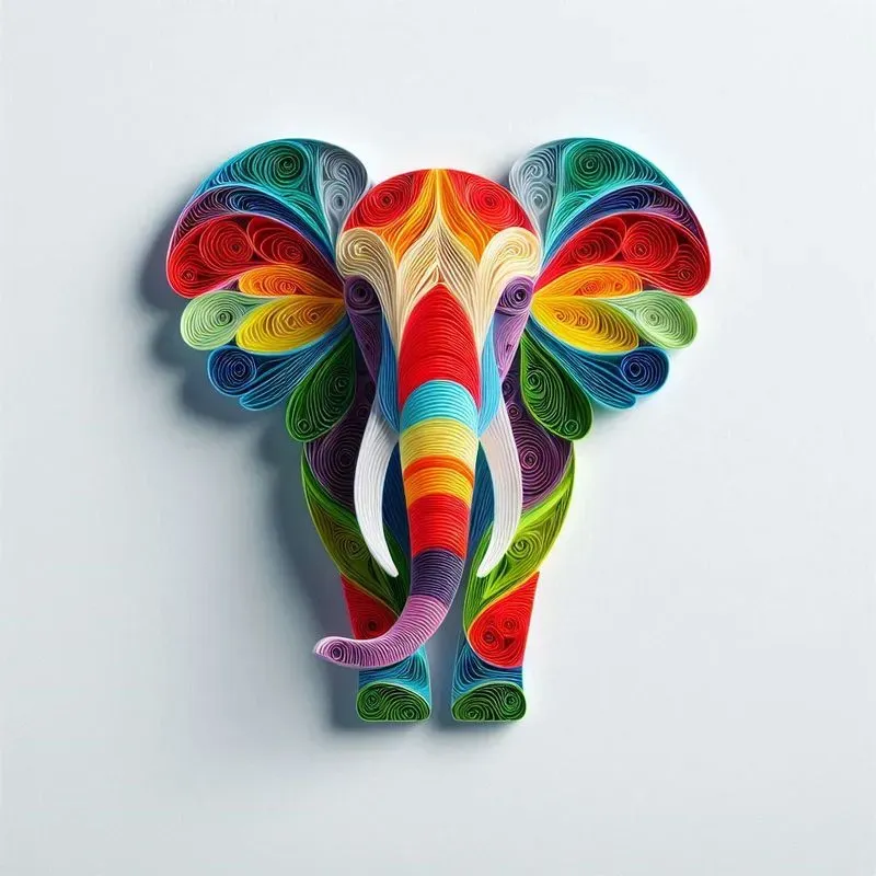 Vibrant Paper Quilling Animals DALL·E Prompt | PromptBase