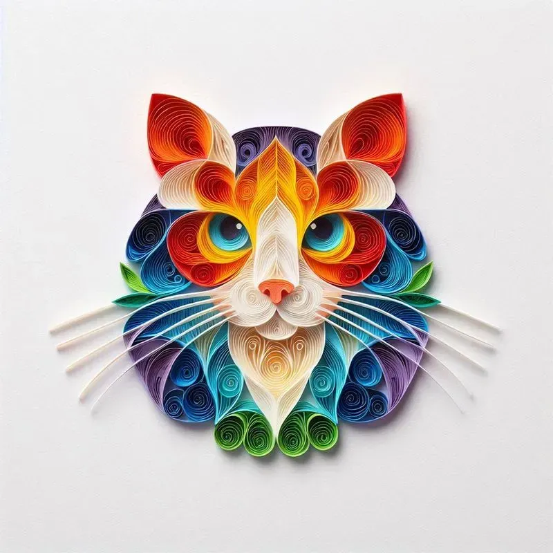 Vibrant Paper Quilling Animals DALL·E Prompt | PromptBase
