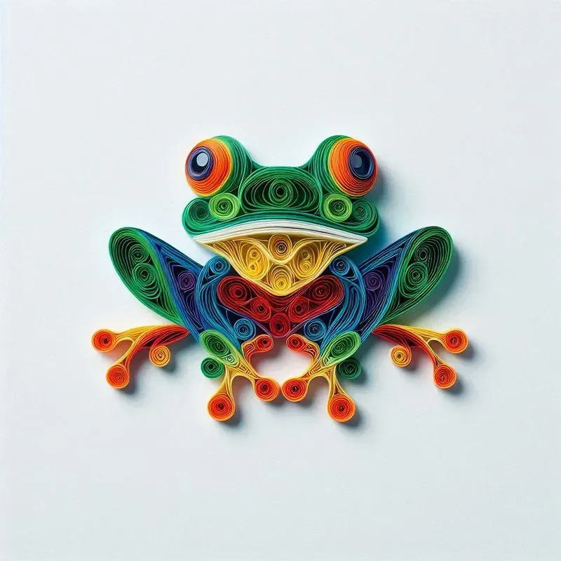 Vibrant Paper Quilling Animals DALL·E Prompt | PromptBase