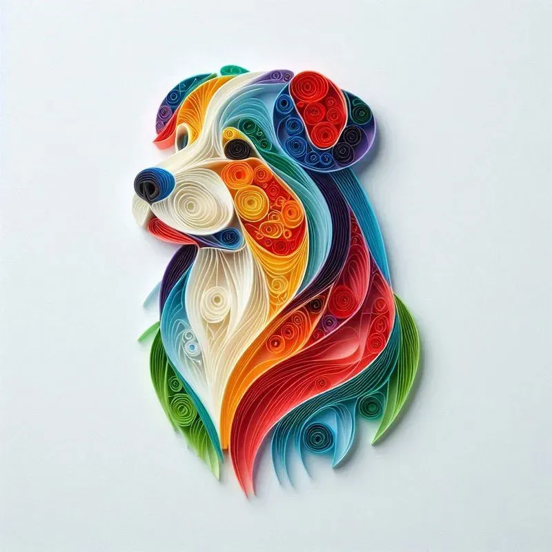 Vibrant Paper Quilling Animals DALL·E Prompt | PromptBase